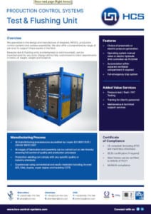 Test & Flushing Unit HCS | HCS - Test & Flushing Unit